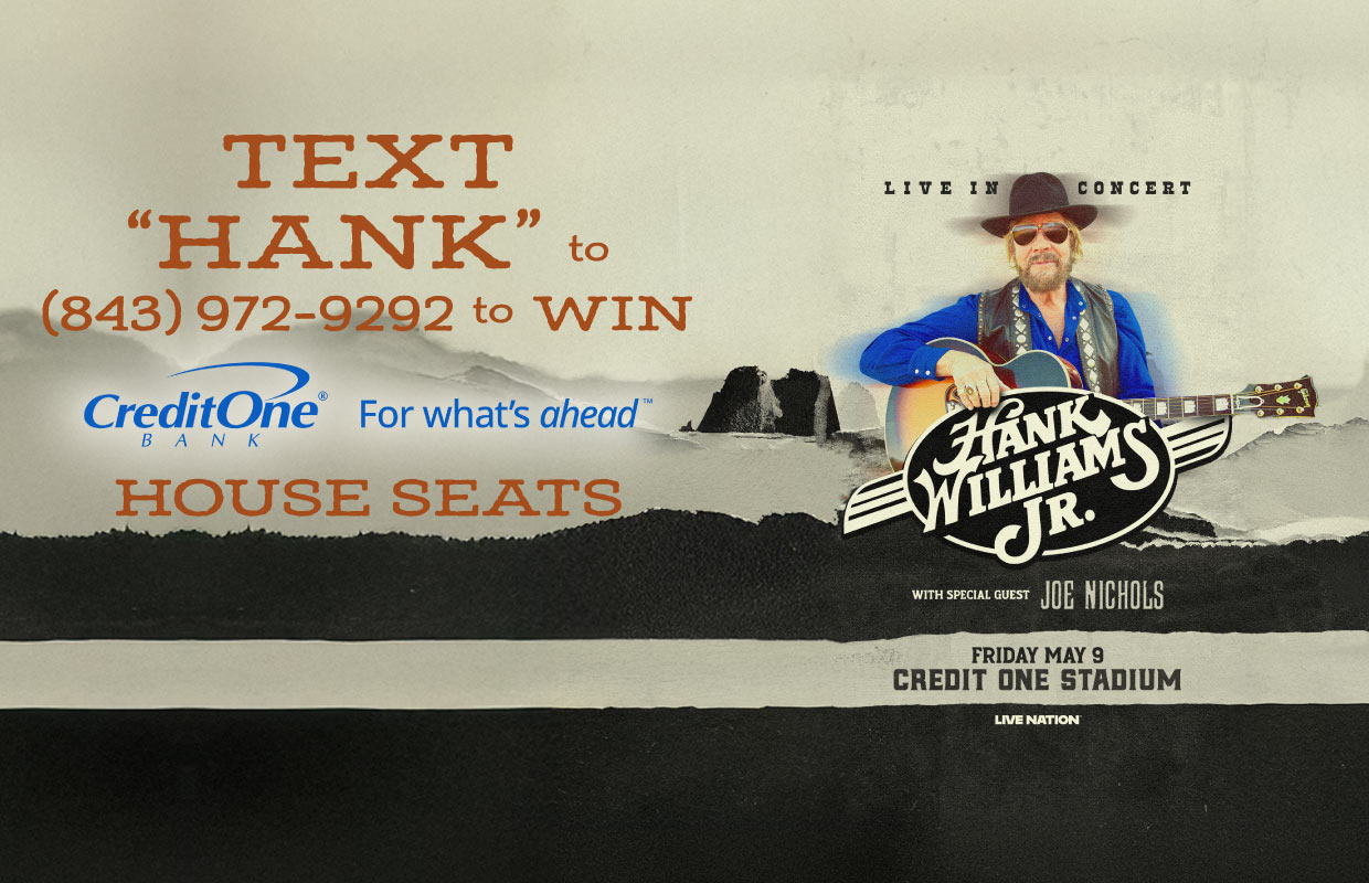 Text “HANK” to Win Tickets to the May 9 Hank Williams, Jr. Show! | 92.5 ...
