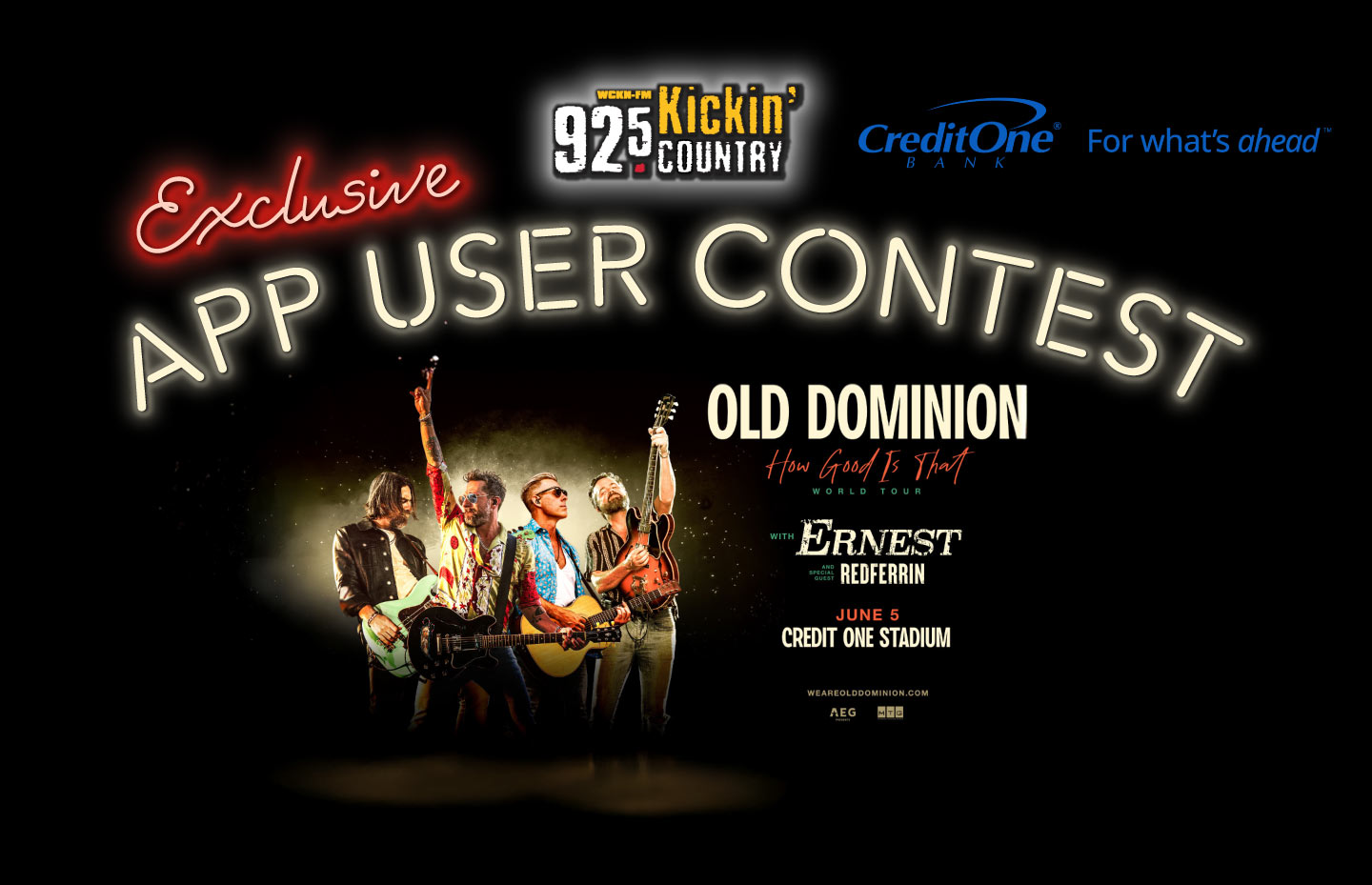 Exclusive App Contest: Win Tickets to Old Dominion | 92.5 Kickin' Country